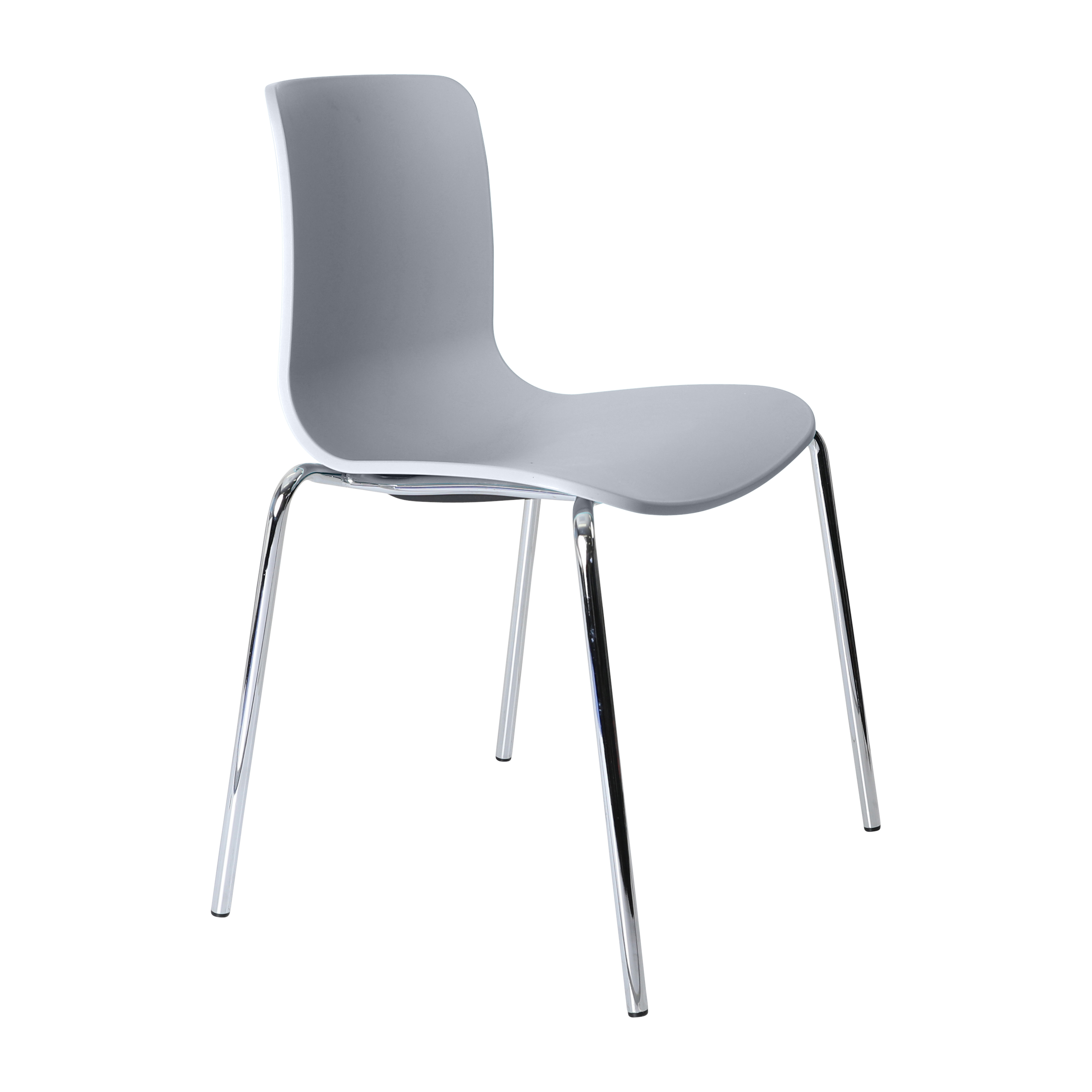 Acti Chair (Light Grey / 4-leg Chrome Frame) | Premier office solutions