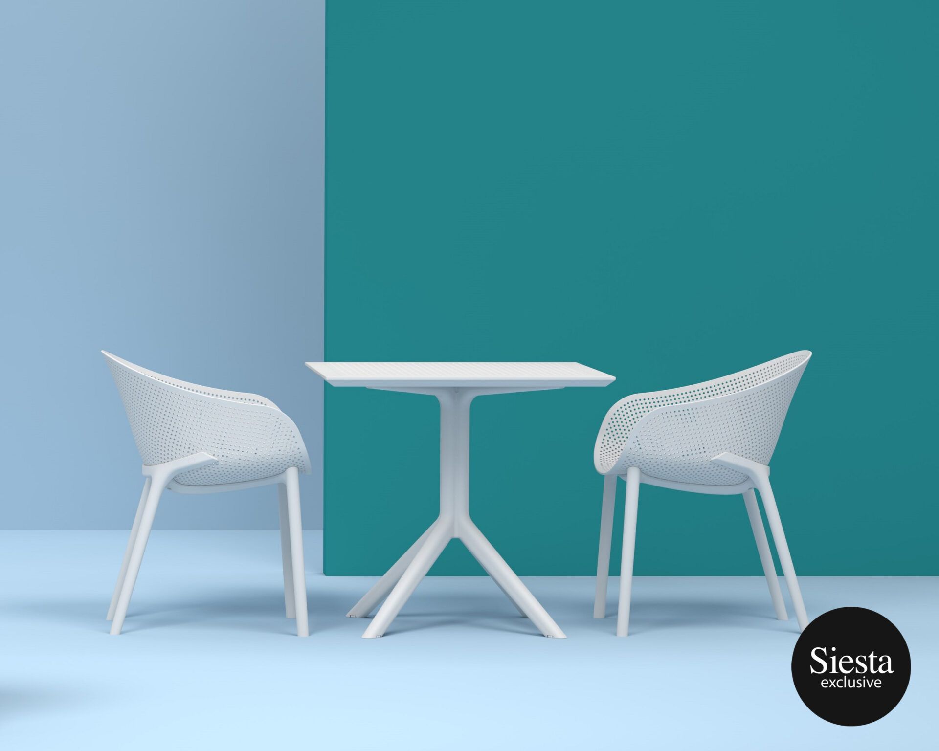 Sky Table 80/Sky Chair 2 Seat Package - White - Premier Office Solutions