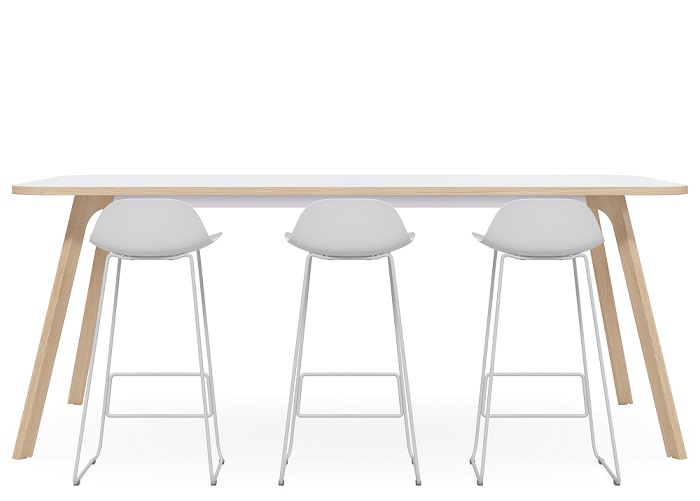 Toro High Table – Woodgrain | Premier office solutions
